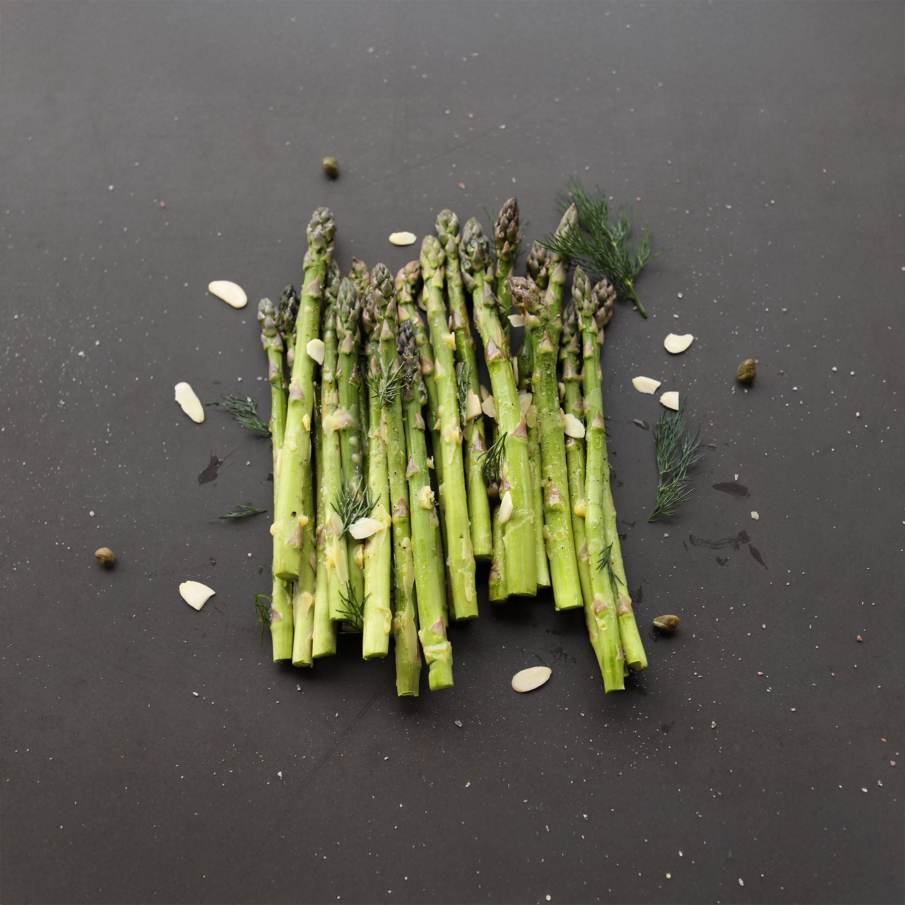Ready to Cook - Asparagus with Almonds, Dill & Baby Capers – Alpha Fresh