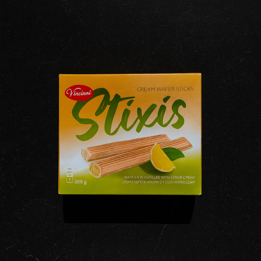 Vincinni Cream Wafer Sticks Lemon 250g – Alpha Fresh